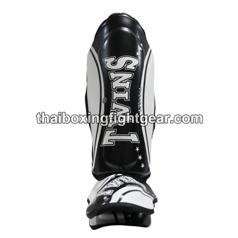 Twins FSGL-10 TW4 Double Padded Leather Shin Pads / Guards "Black White ...